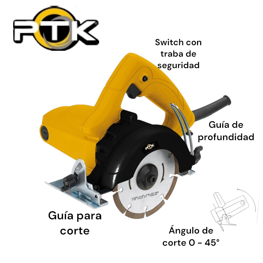 Cortadora Mármol 4-3/8 -1400w-120v | Ptk - Disensa Ecuador