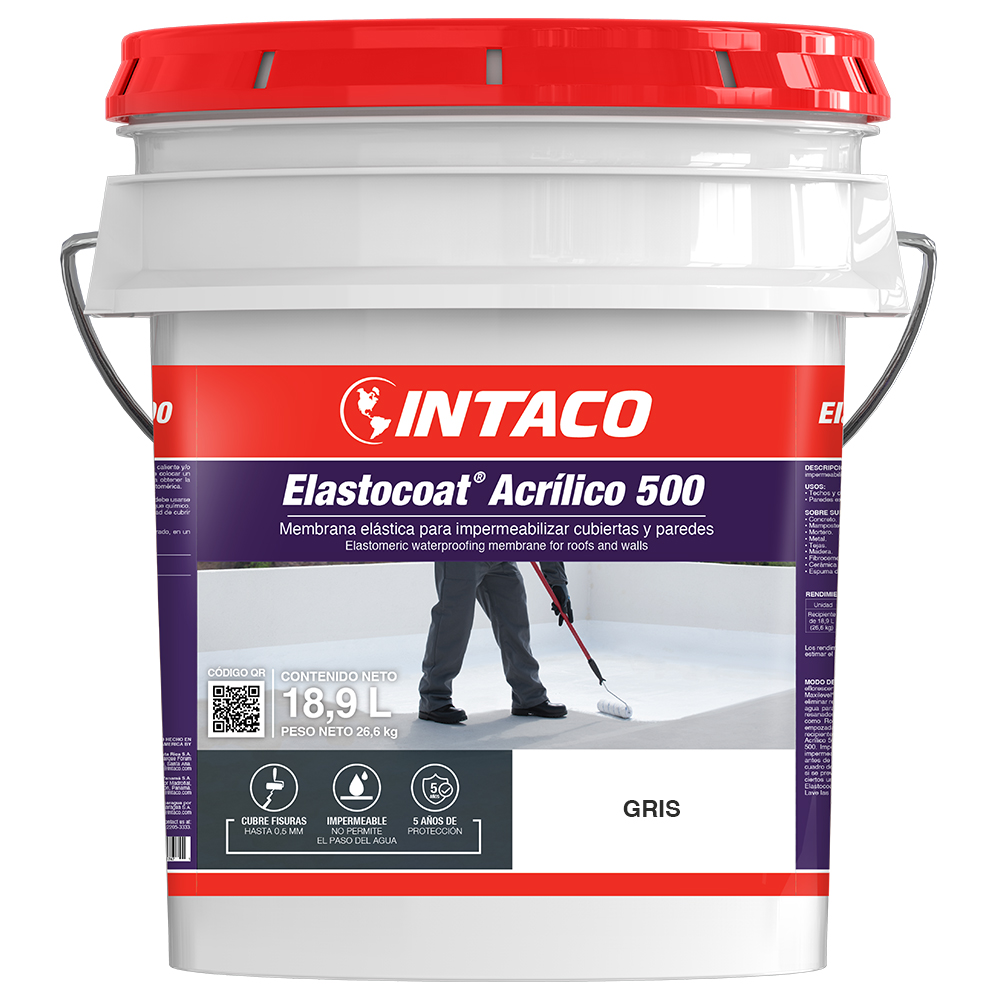 Elastocoat Acrílico Gris 27Kg | Intaco - Disensa Ecuador