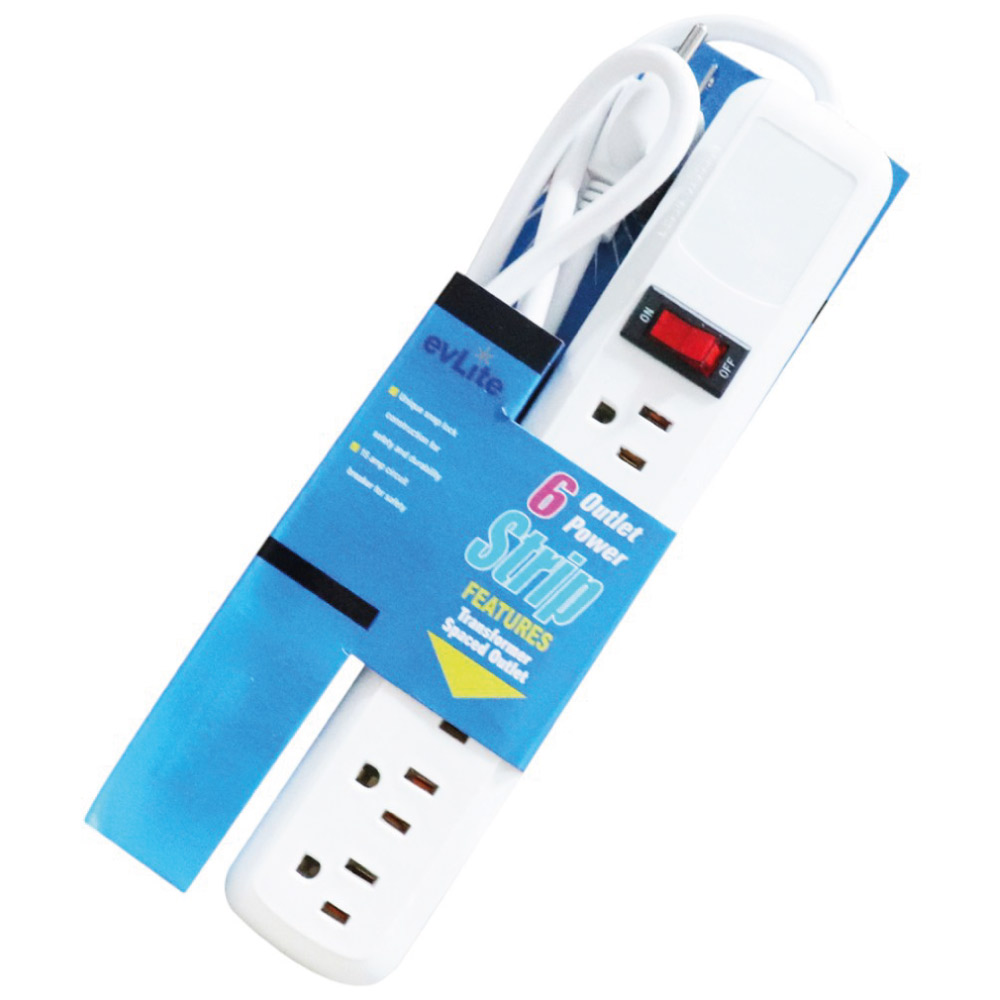 Extension Regleta 6 Pos Pol. C/Breaker | Evlite - Disensa Ecuador