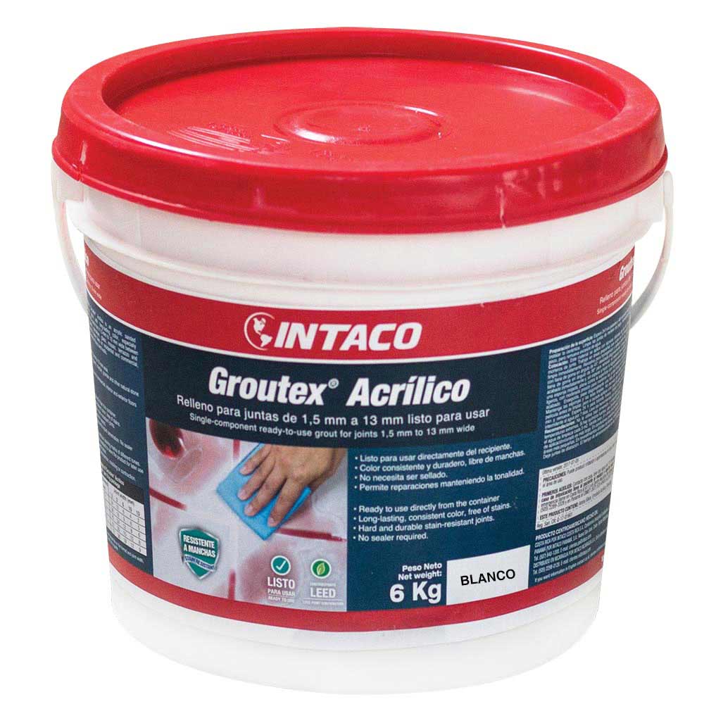 Groutex Acrílico Blanco 6kg | Intaco - Disensa Ecuador