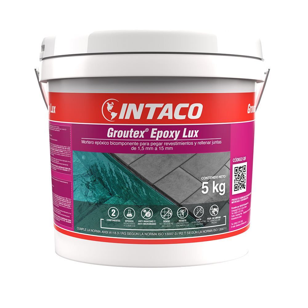 Groutex Epoxy Lux Gris Claro 5Kg | Intaco - Disensa Ecuador