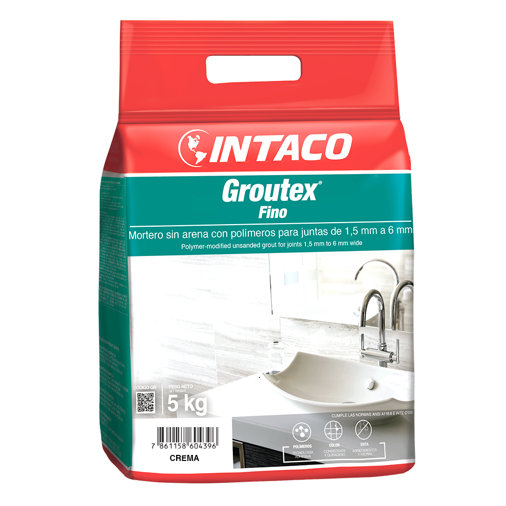 Groutex Fino Crema 5Kg | Intaco - Disensa Ecuador