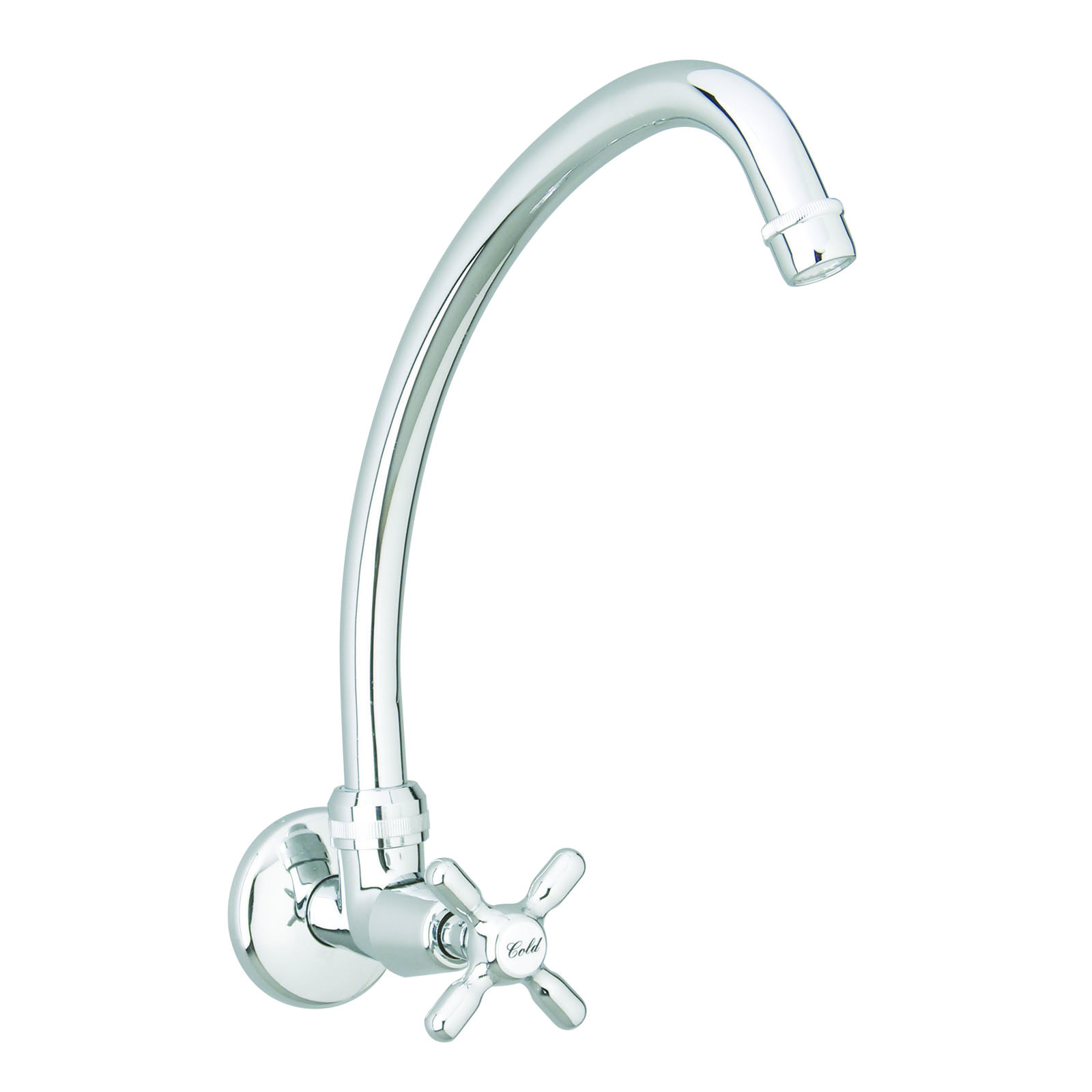 Llave de Cocina Pared para Alto Plus NewPor Cromo | F.V - Disensa Ecuador