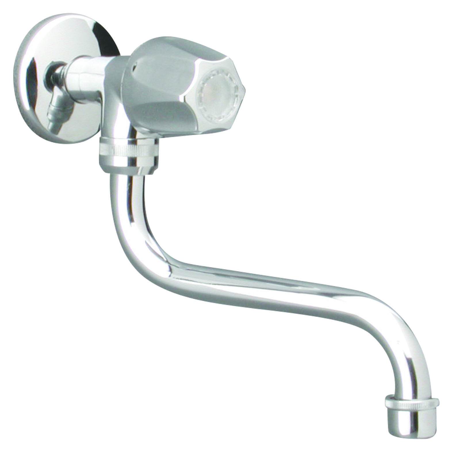 Llave de Cocina Pared para Bajo Crapi Cromo | F.V - Disensa Ecuador