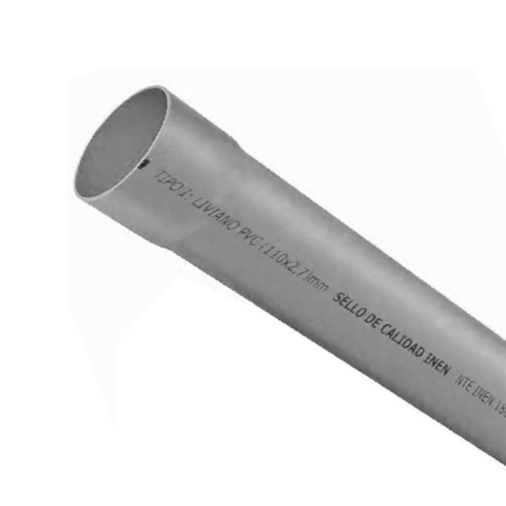 Tubo Pvc Ducto Telef 110mmx6mx2.7 Gris L | Plastigama - Disensa Ecuador