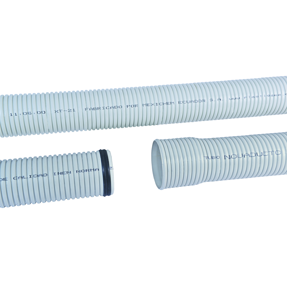 Tubo Pvc Novaducto Tdp Plus 110mmx6m Bla | Plastigama - Disensa Ecuador